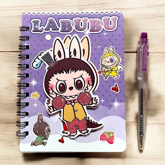 Labubu | Other | Purple Labubu Spiral Notebook With Pen | Poshmark